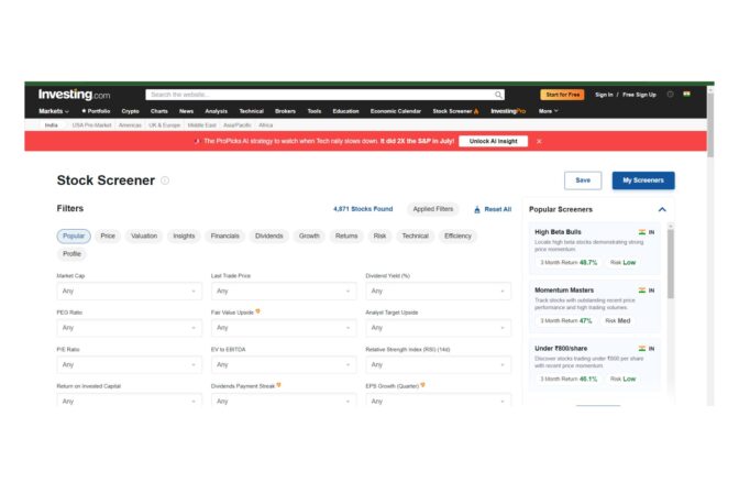 10 Best Stock Screener India for Smart Investment Decisions